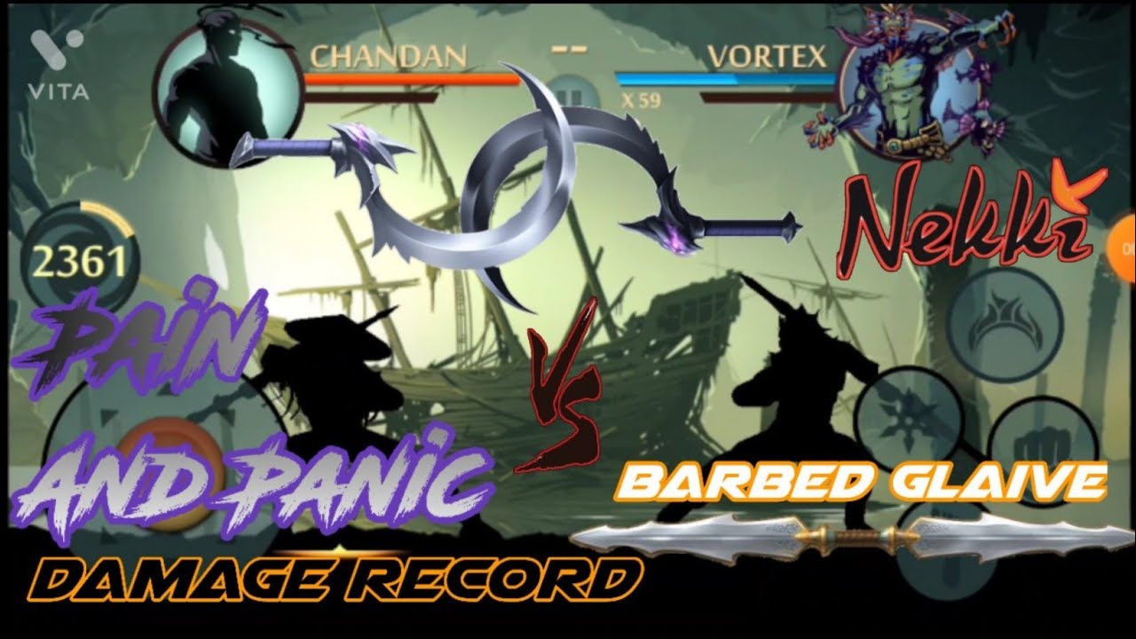 Shadow Fight 2 || Pain and Panic + Barbed Glaive || Damage record No ...