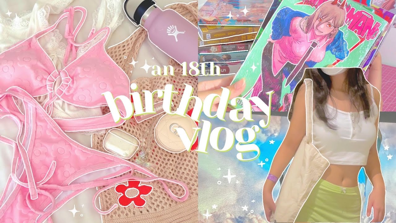 18th Birthday Vlog 💐 Beach Trip T Hauls Mini Projector Unboxing