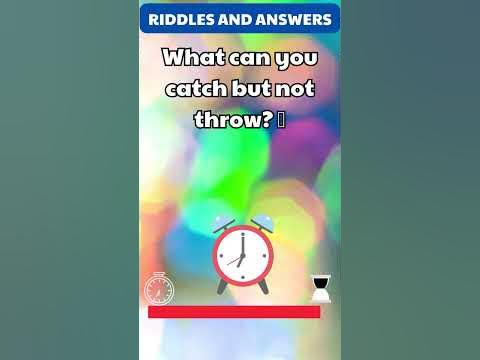 What can you catch but not throw? 🤔 Riddles and Answer #riddles - YouTube