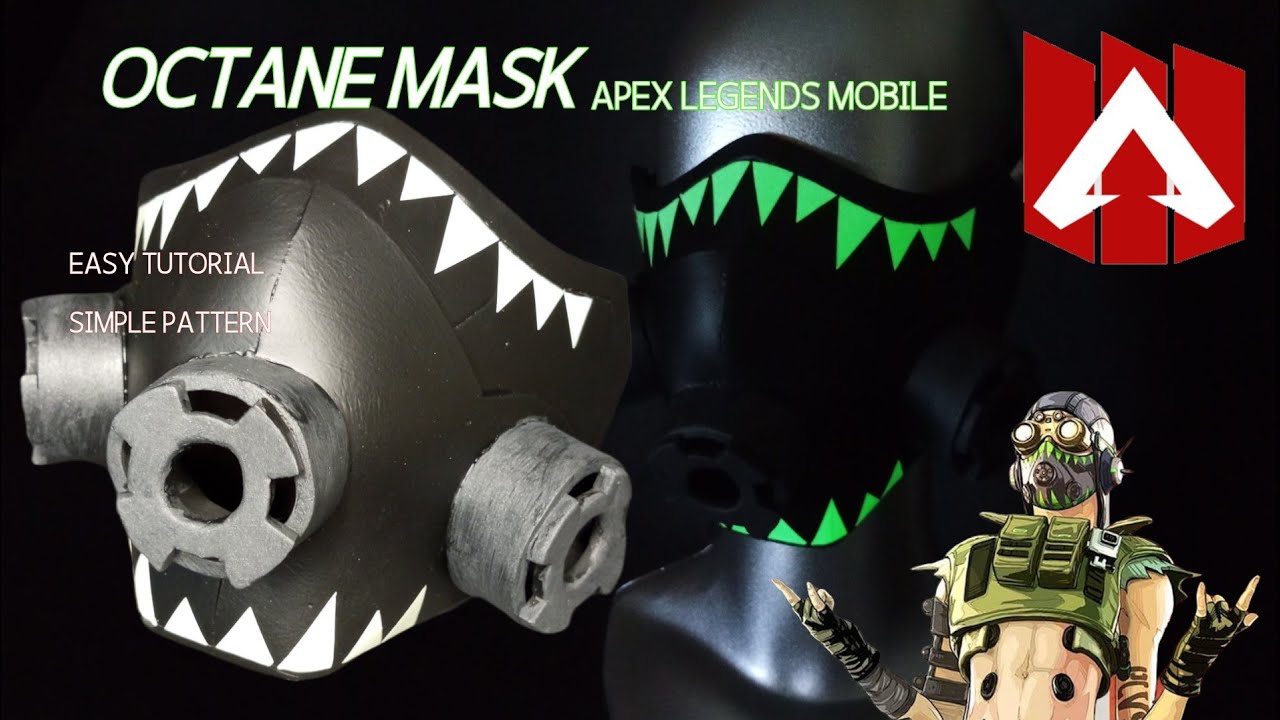 How to make Octane Apex Legends Mobile face mask with eva foam. free ...