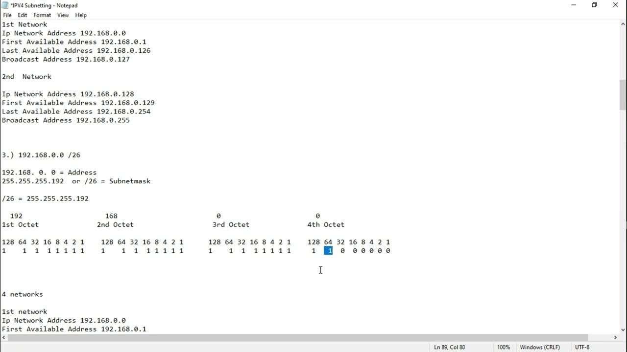 Subnetting explained under 10 minutes, IPV4 class C. - YouTube