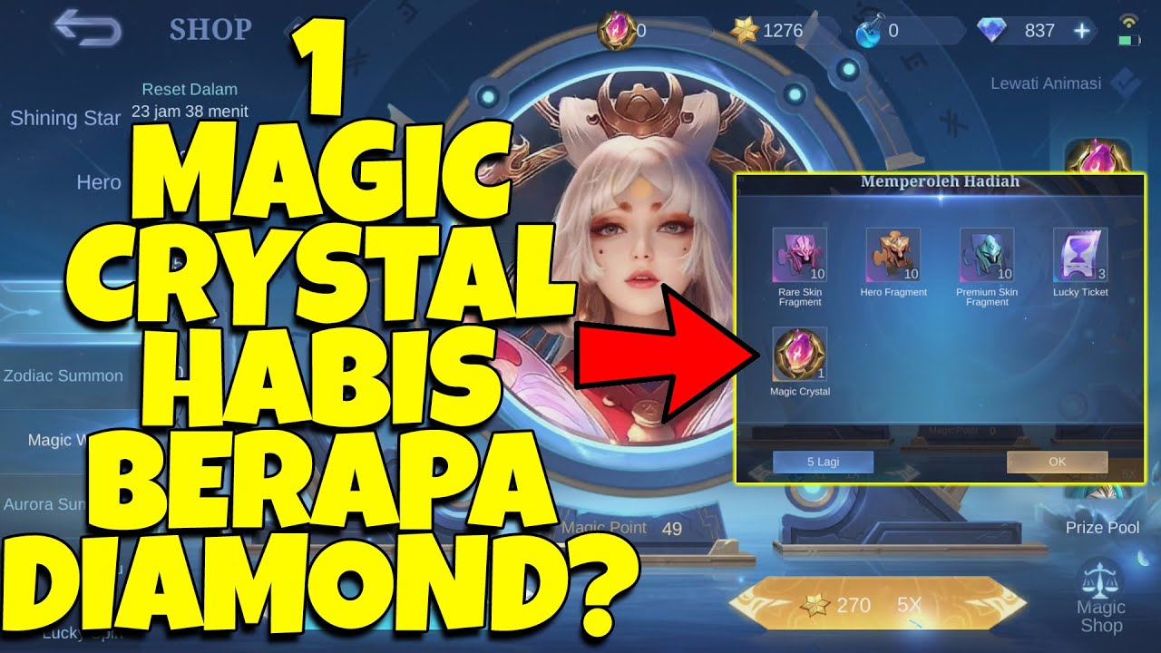CARA MENDAPATKAN MAGIC CRYSTAL MOBILE LEGENDS HABIS BERAPA DIAMOND ...