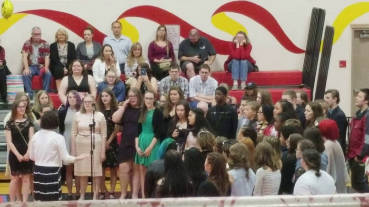 My choir class at middle school graduation - YouTube