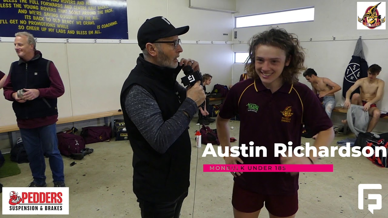 Monbulk u18s Austin Richardson capt and Travis Selby Coach - YouTube