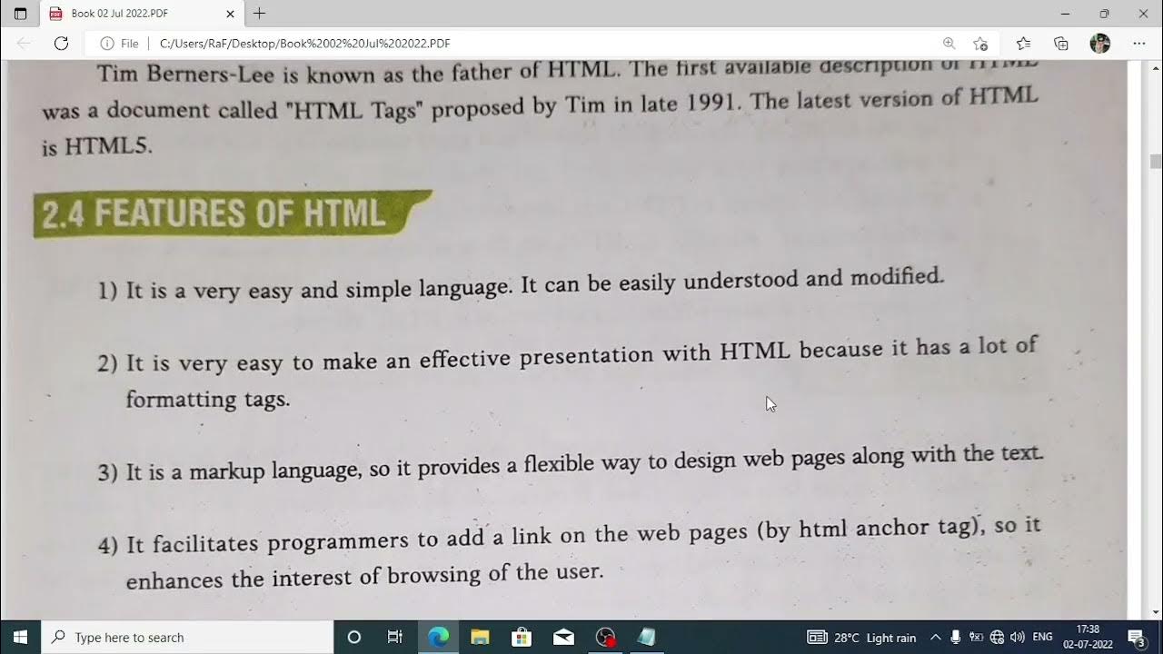 Class 10 Chapter 2 - HTML and CSS3 Explanation Part 1 - YouTube