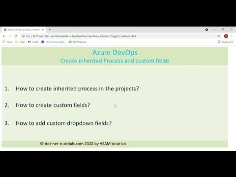 Azure DevOps Create inherited Process | Create custom fields | Create Custom dropdown fields ...
