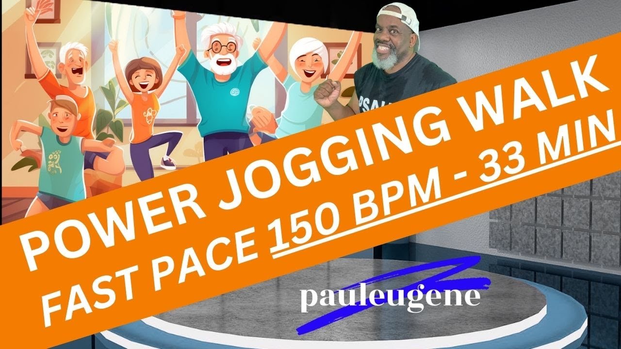 Fast-Paced Power Jog and Walk at 150 BPM | 33-Minute Cardio Workout ...