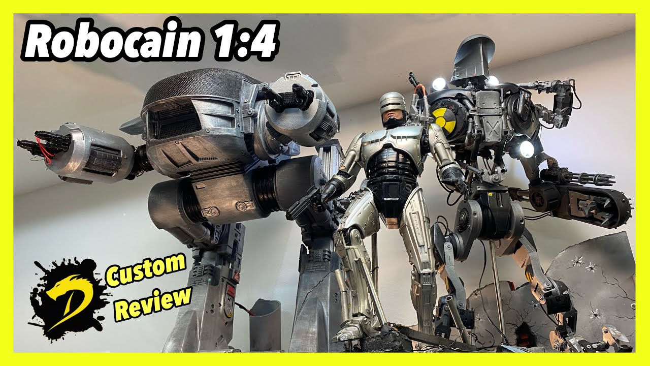 Robocop 2 Cain Review Custom 1/4 Scale Robocain e Ed 209 1:4 18 Inch ...