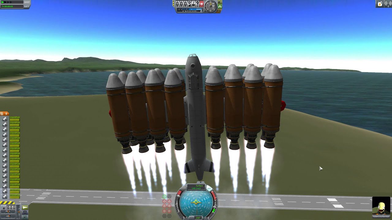 Kerbal Space Program: Single Stage to Kerbin Escape? In a B-17? - YouTube