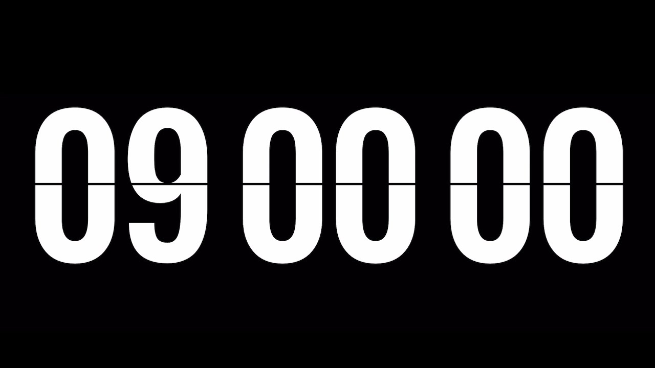 9 hours countdown, Timer & alarm flip clock. - YouTube