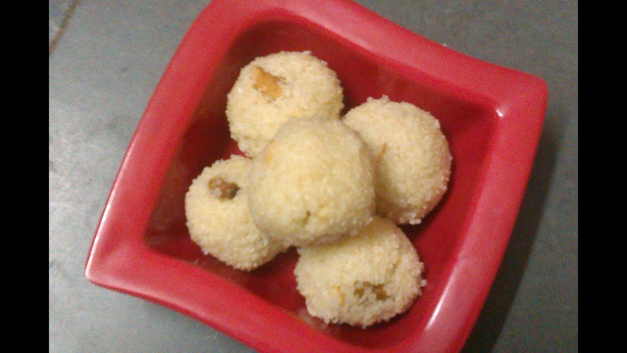 Rava Laddu (Bombay rava) Sweet - YouTube