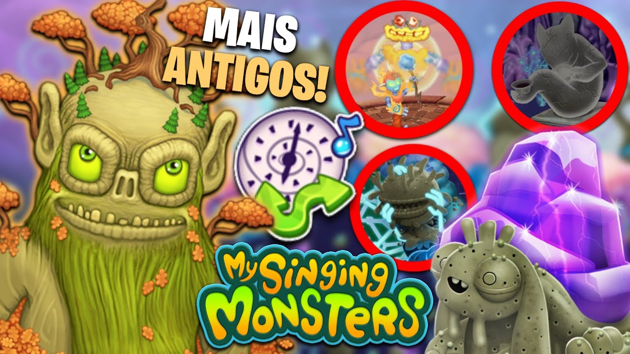 OS MONSTROS E CRIATURAS MAIS ANTIGAS DA HISTÓRIA DO MY SINGING MONSTERS ...