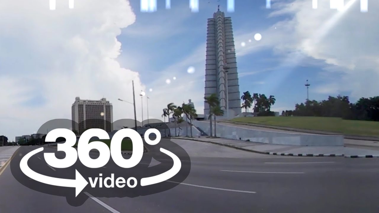 Habana Cuba: camera car Plaza de la Revolucion vuelta en carro video ...