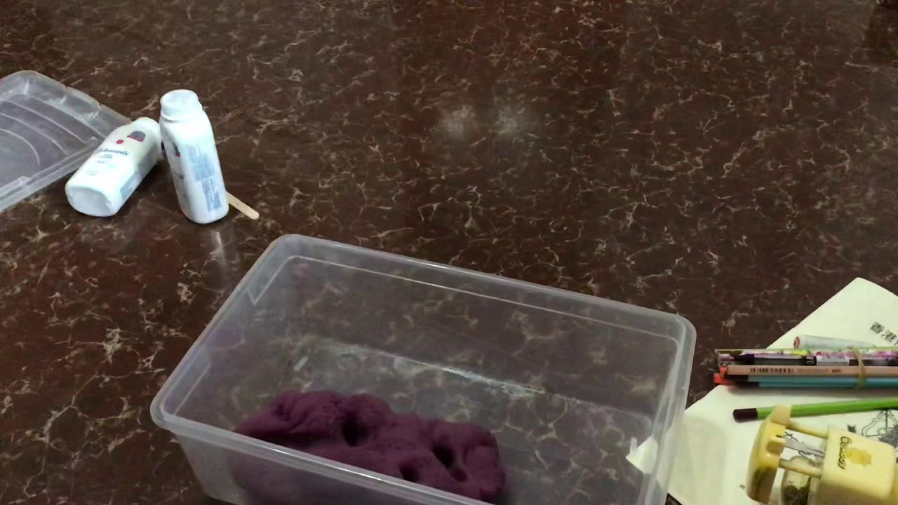 How to make slime with one ingredient (baby powder) - YouTube