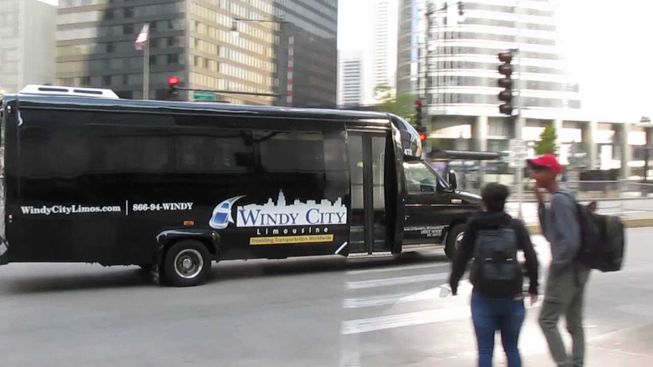 E B Windy City Limosuine limo bus. - YouTube