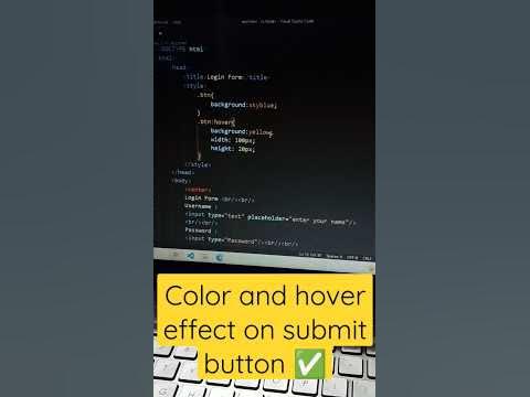 hover effect on submit button #html #html5 #css #shorts #shortsfeed #youtubeshorts #youtube ...