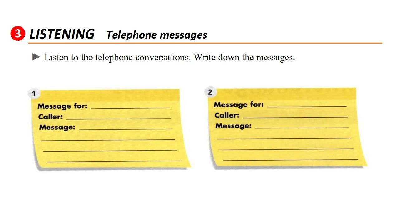 English Listening Practice | Listening: Telephone messages - YouTube