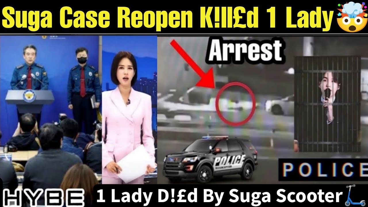 BTS Suga K!ll£d 1 Lady with Scooter 🛴 BTS Suga Case Reopen 😭 BTS Suga ...