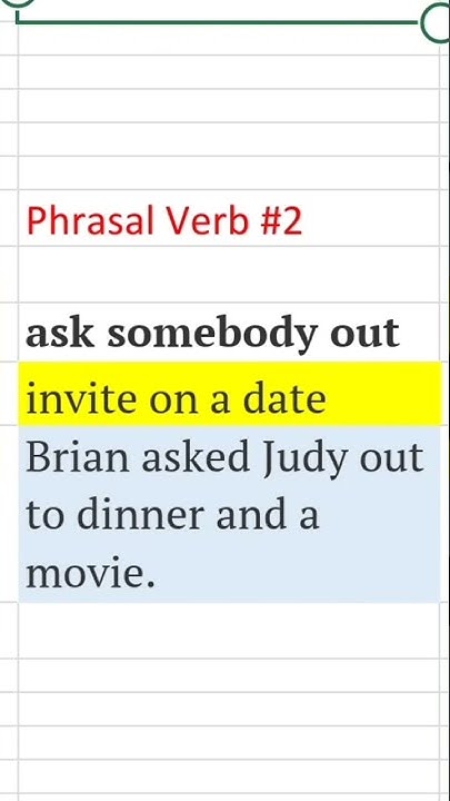 Phrasal verb #2 - YouTube