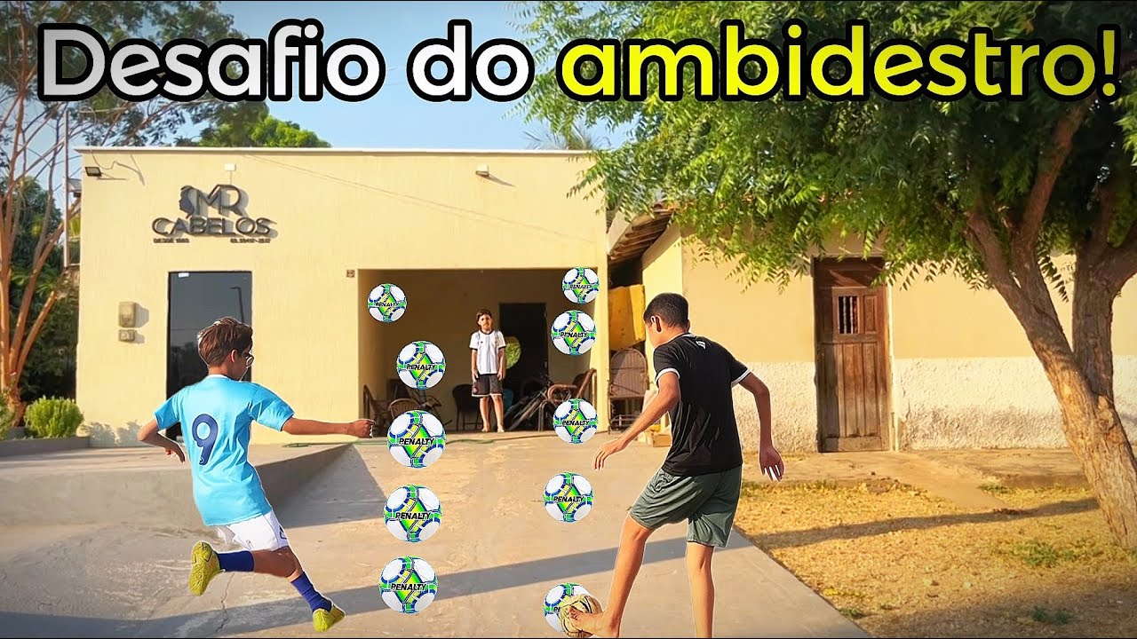 ⚽ DESAFIO DO AMBIDESTRO! Quem chuta bem com as duas? - YouTube
