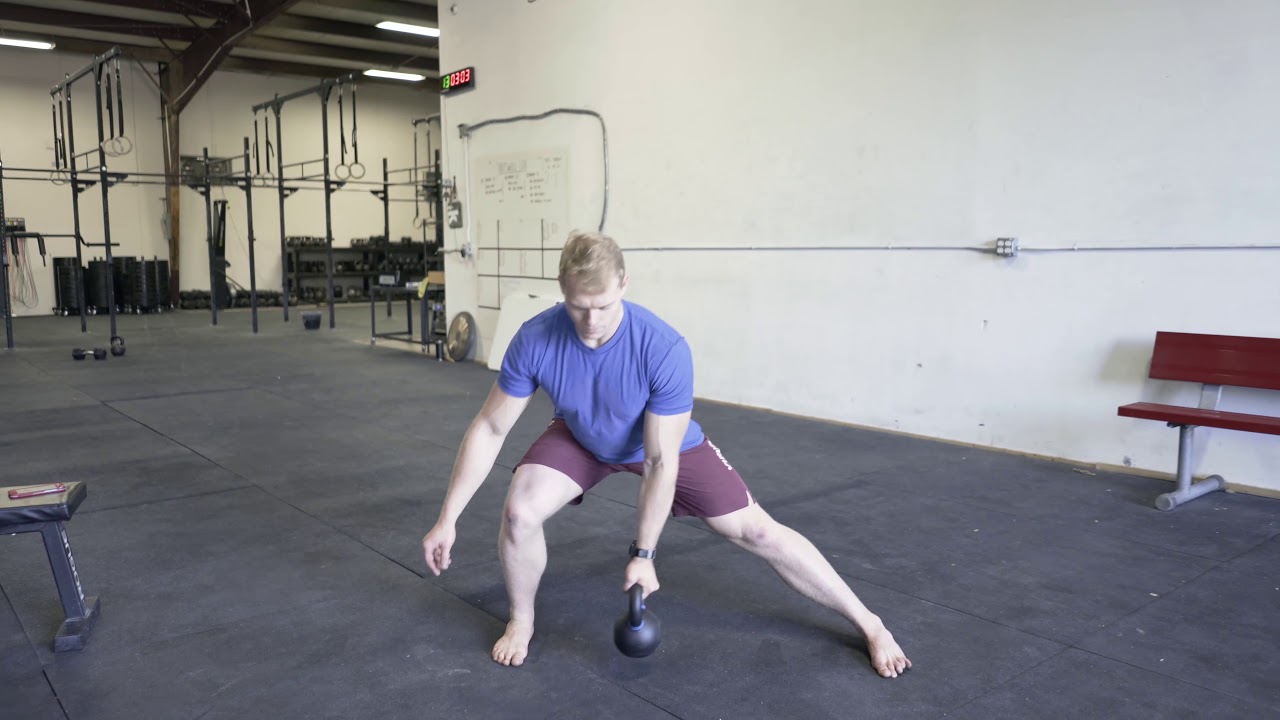 Single Arm Kettlebell Lateral Lunge Youtube