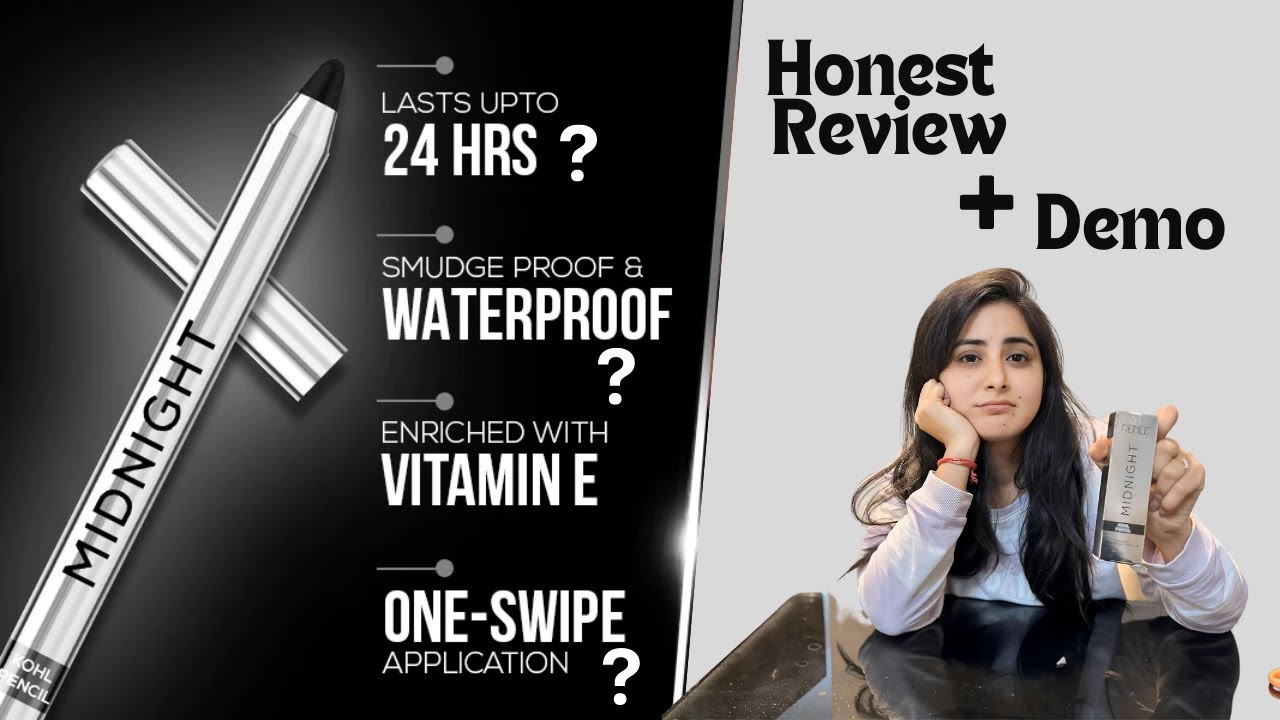RENEE midnight kohl pencil honest REVIEW | Renee kajal honest review | Is this really smudge ...