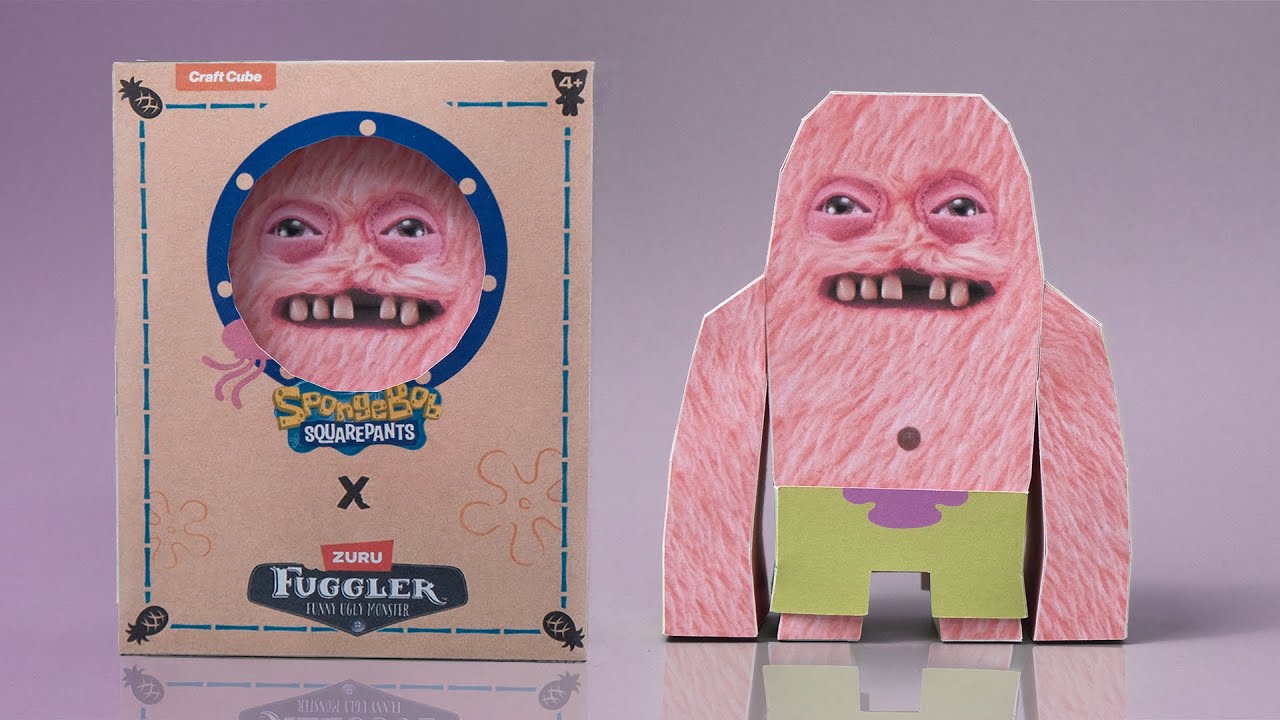 Make " FUGGLER - PATRICK PLUSH " Paper (Papercraft) | Craft Cube - YouTube