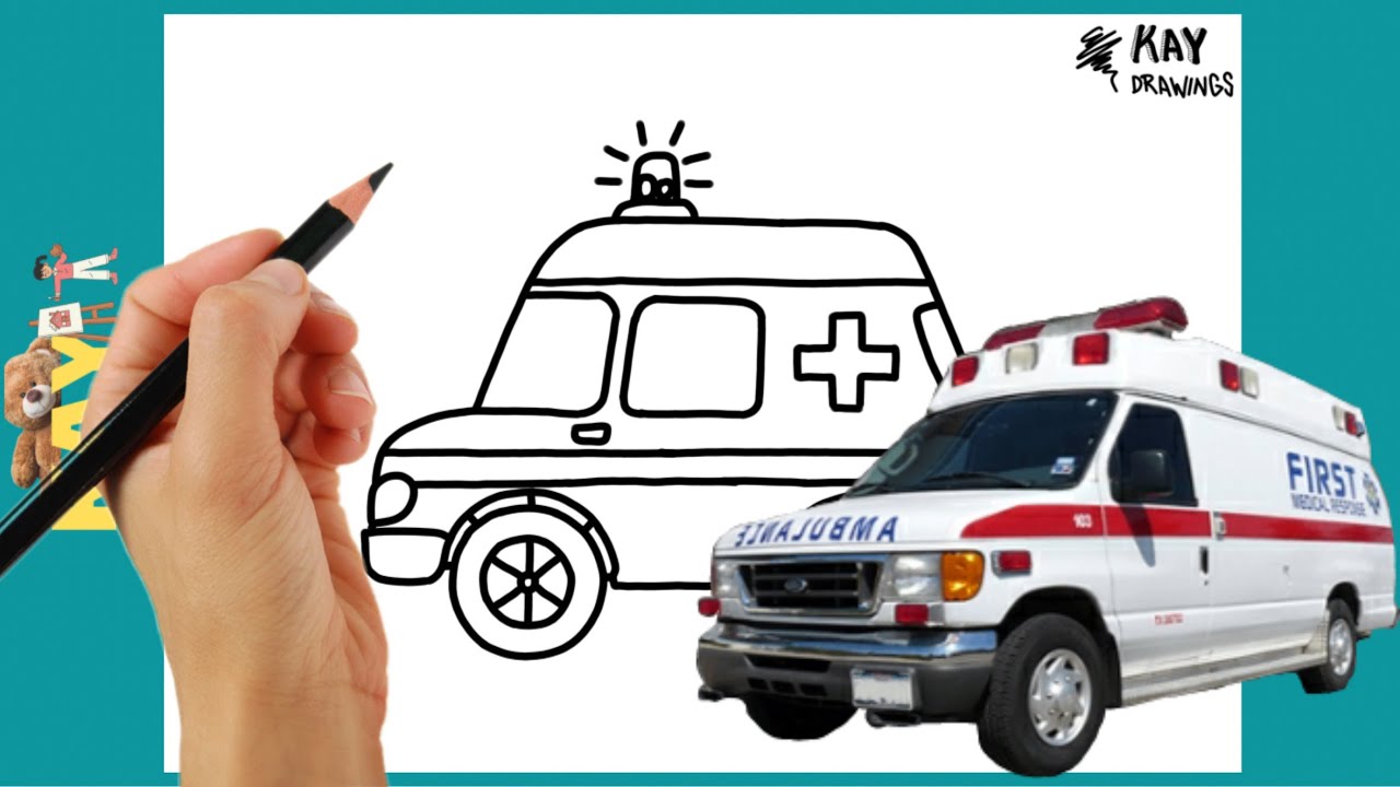 How To Draw AMBULANCE CAR🚑🚨Step by Step - YouTube