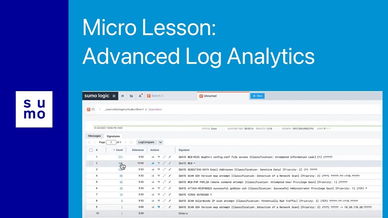 Micro Lesson: Advanced Log Analytics - YouTube