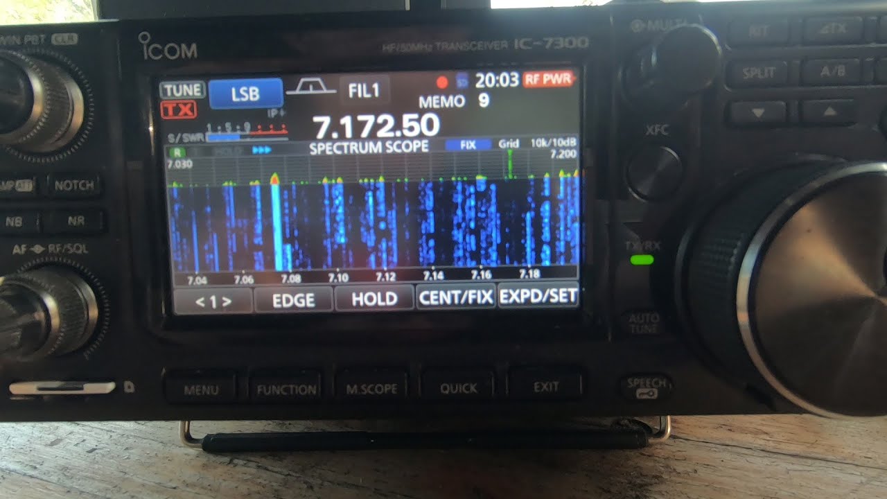 ICOM IC-7300 AND 40 METER END FED WIRE, AT the attotments in Rotterdam ...