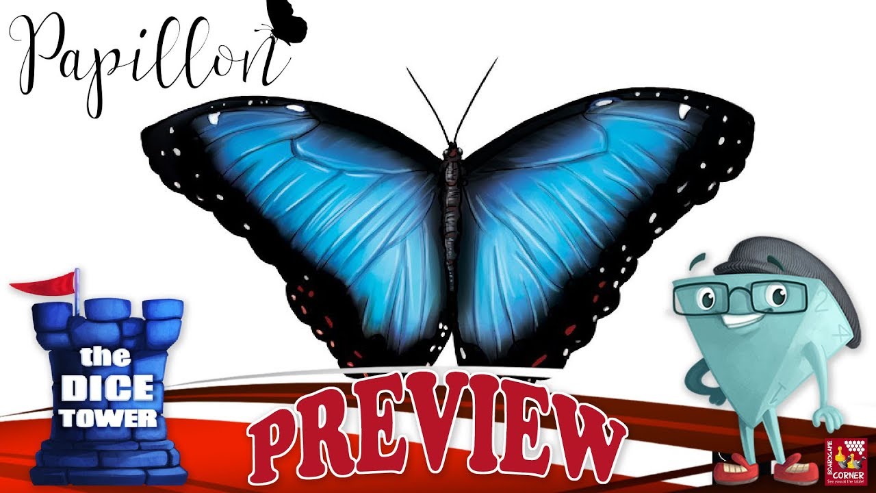 "Papillon" a Dice Tower Preview - with Boardgame Corner - YouTube