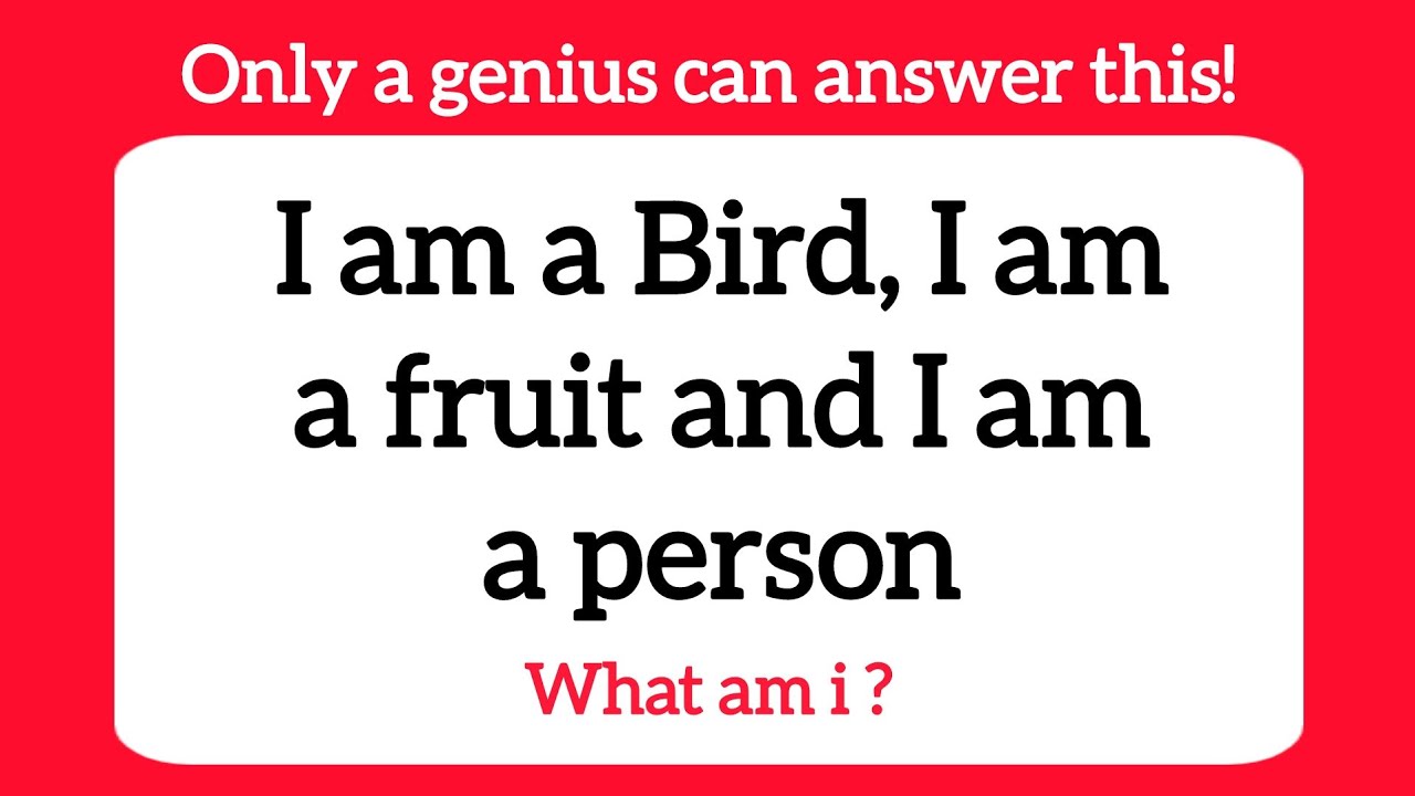 ONLY A GENIUS CAN ANSWER THESE 10 MIND BLOWING RIDDLES | Riddle puzzle ...