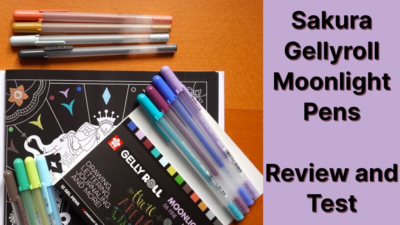 Sakura Gelly Roll Moonlight Pens - Unboxing, Test and Review - YouTube