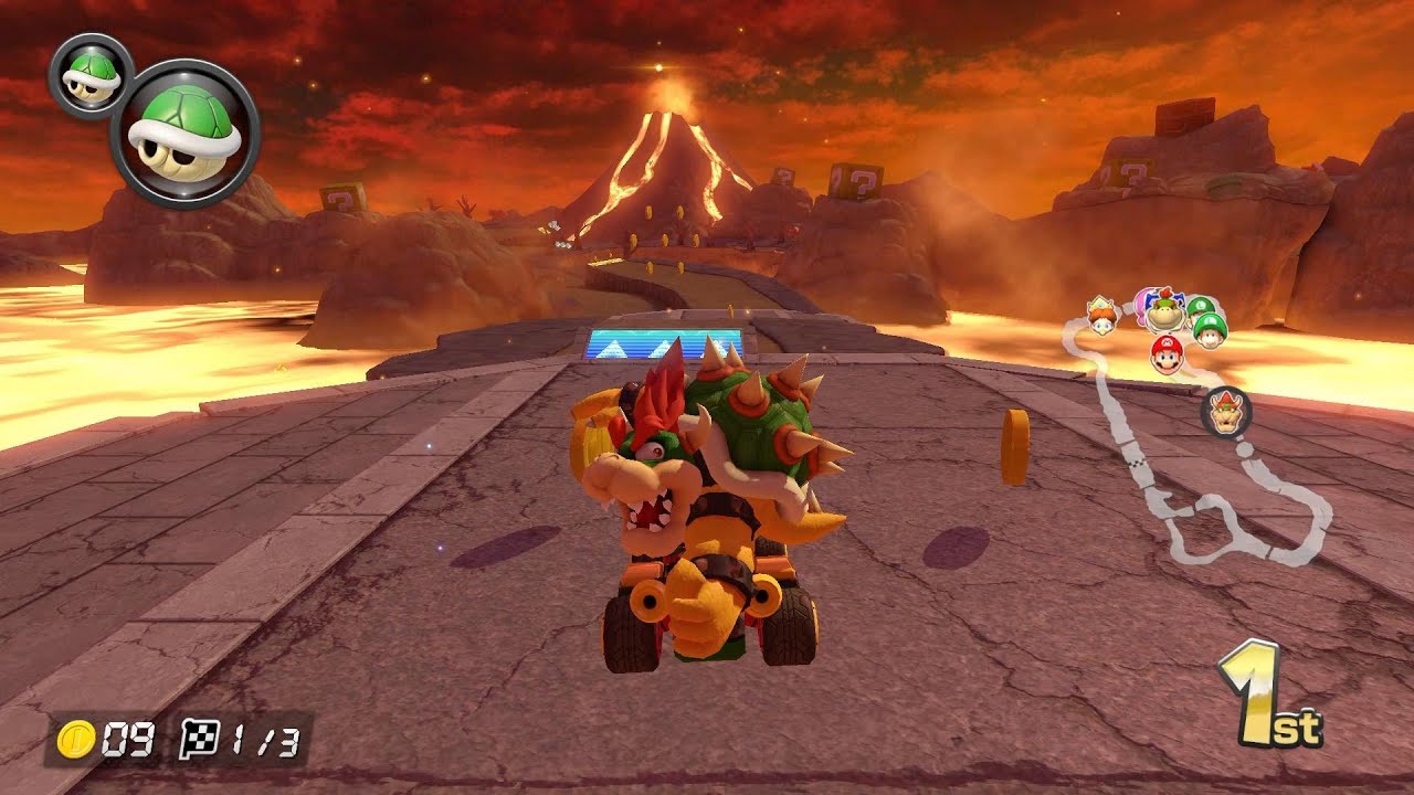 Wii Grumble Volcano - 50cc Grand Prix || Mario Kart 8 Deluxe - YouTube