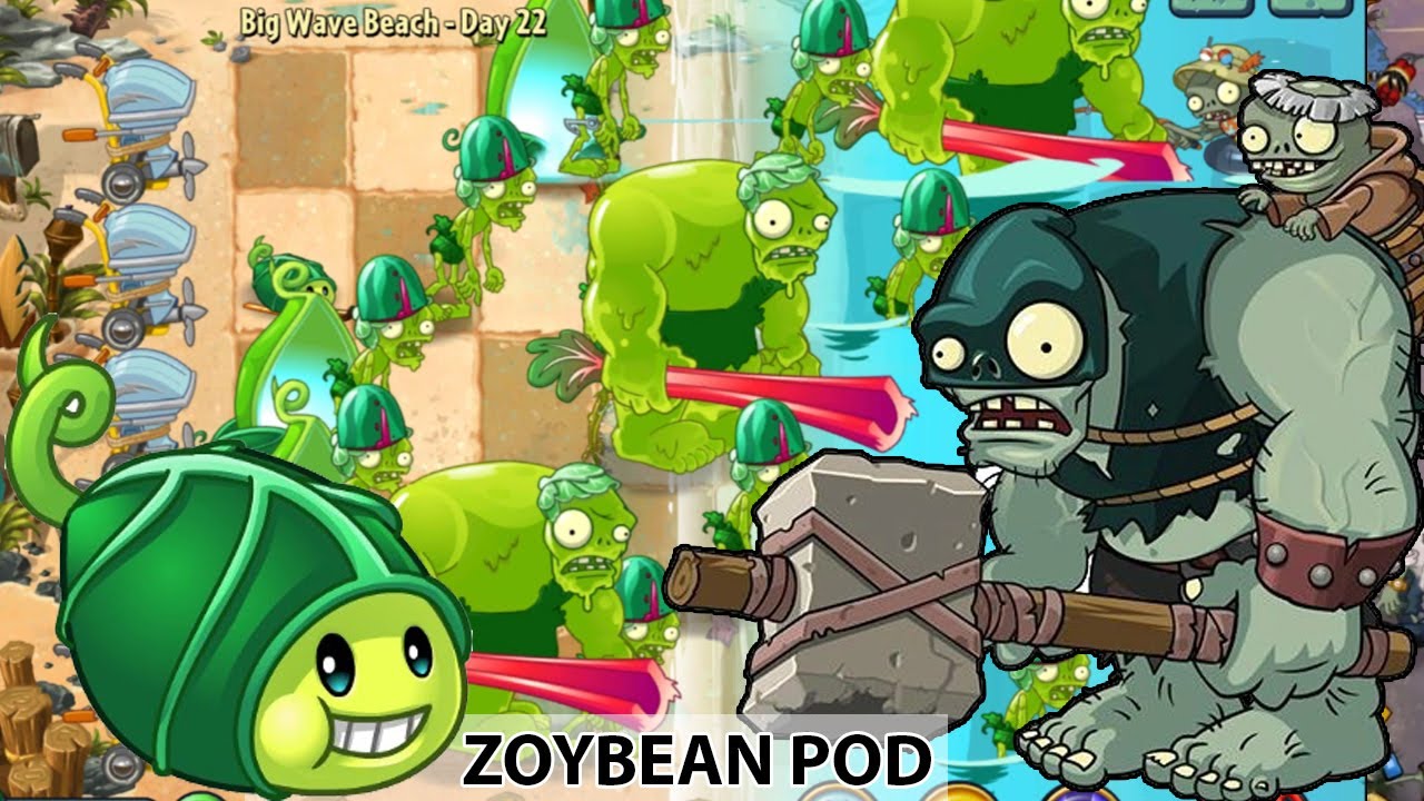 Zoybean pod is epic in plants vs zombies 2 - YouTube