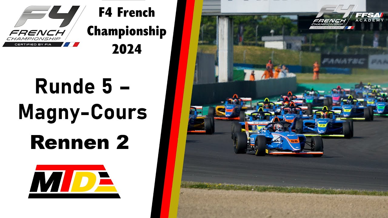 FFSA F4 French Championship 2024 | Runde 5 - Rennen 2 (Deutsch) - YouTube