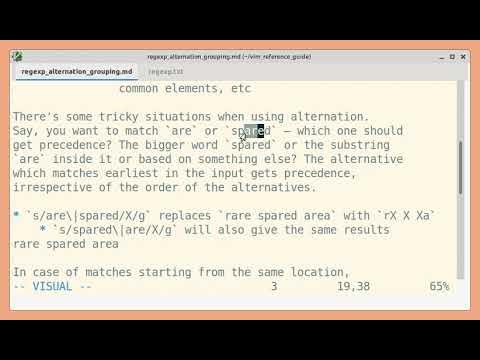 Vim regexp: Alternation and Grouping - YouTube