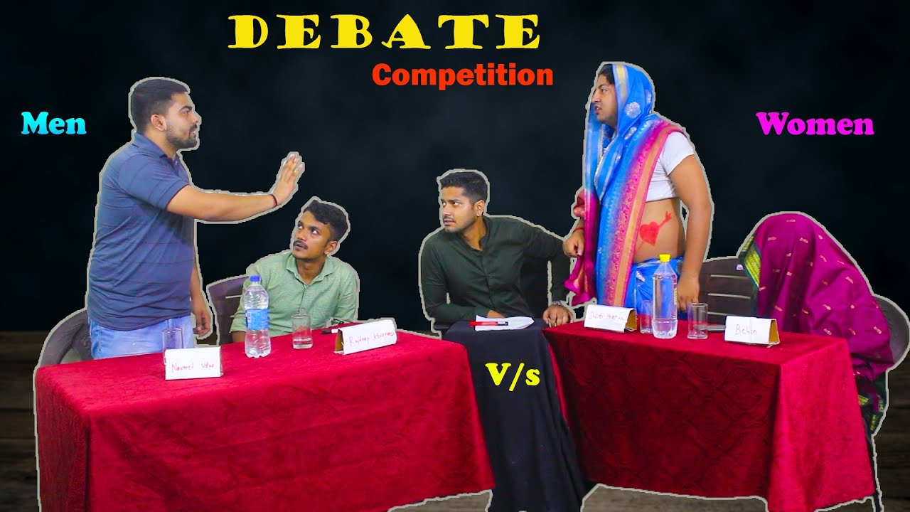 Men v/s Women|| worst debate competition😂 - YouTube