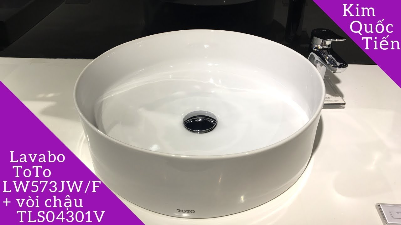 Chậu rửa Lavabo ToTo LW573JW/F + vòi chậu ToTo TLS04301V - YouTube