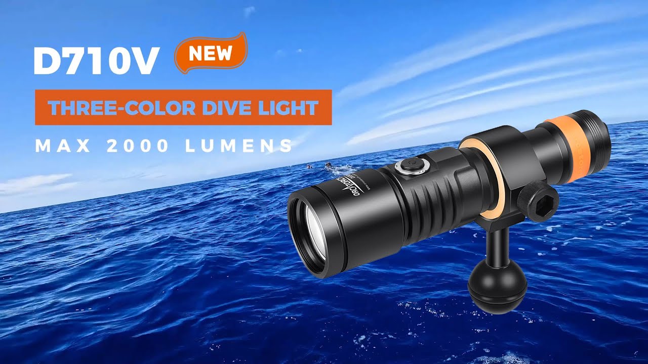 New Release!! OrcaTorch D710V Three-color Light Source Underwater Video ...