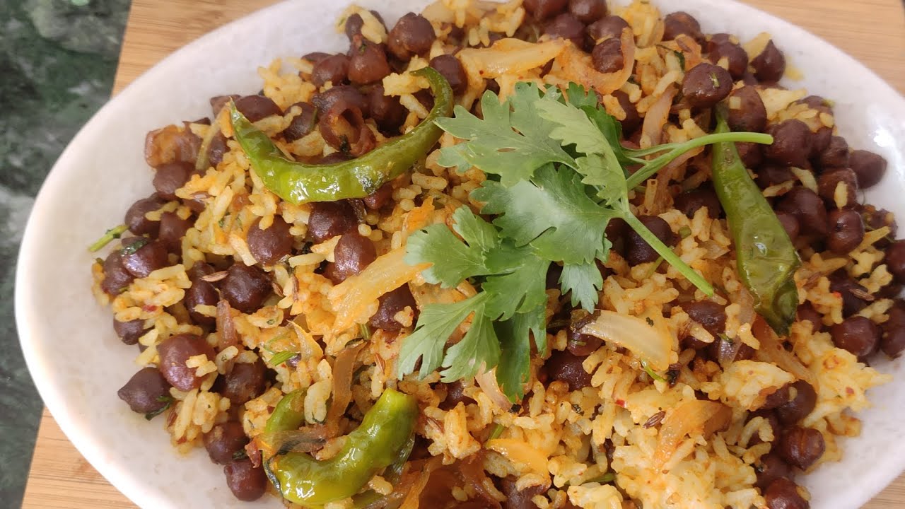 chana rice fry healthy breakfast recipe # black chana # breakfast# ...
