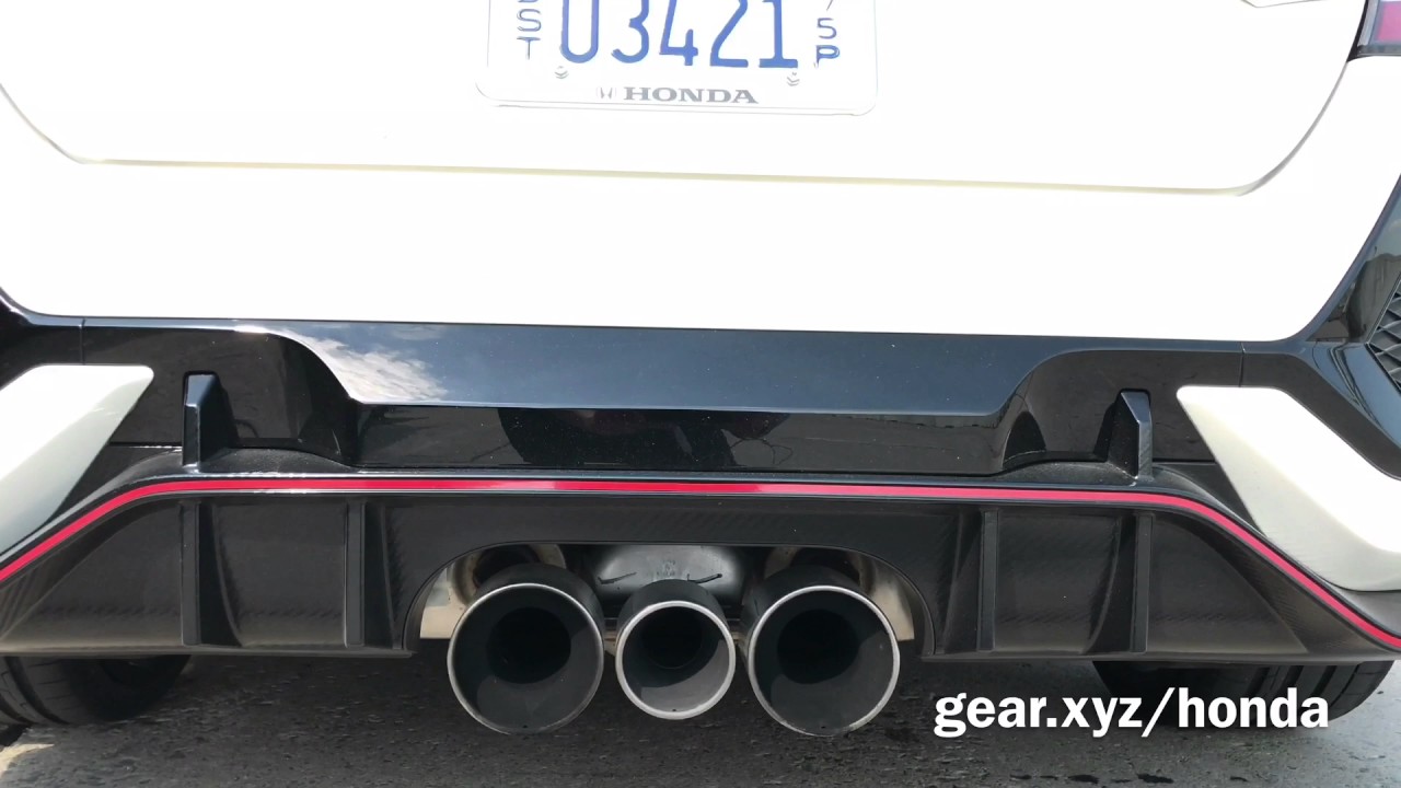 2018 Honda Civic Type R Exhaust System - YouTube