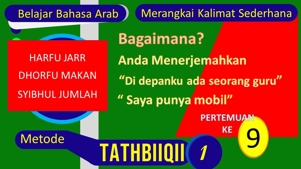 BELAJAR BAHASA ARAB UNTUK PEMULA SESI KE 9: harfu jar , dhorfu makan ...