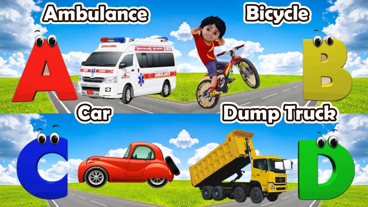 Vehicles Alphabet Song for kids | Vehicle ABC Song | Phonics for Kids ...
