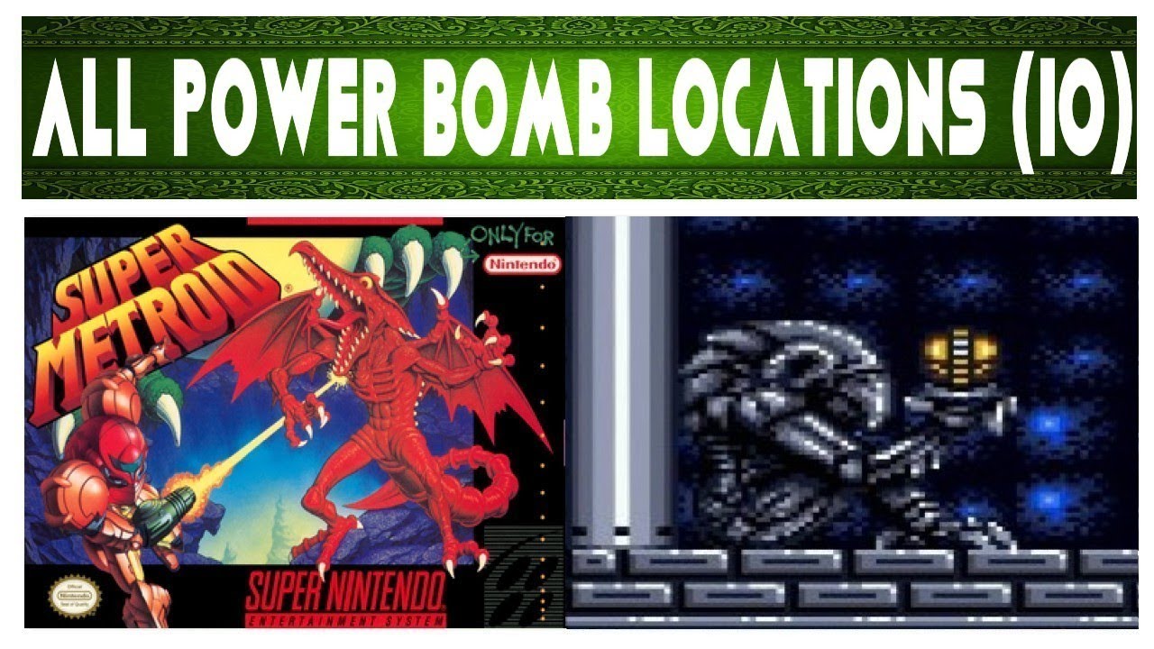 Super Metroid - All Power Bomb Locations (10) - YouTube