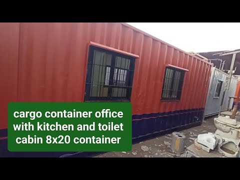 cargo container 8x20 container office with kitchen and toilet attach ...