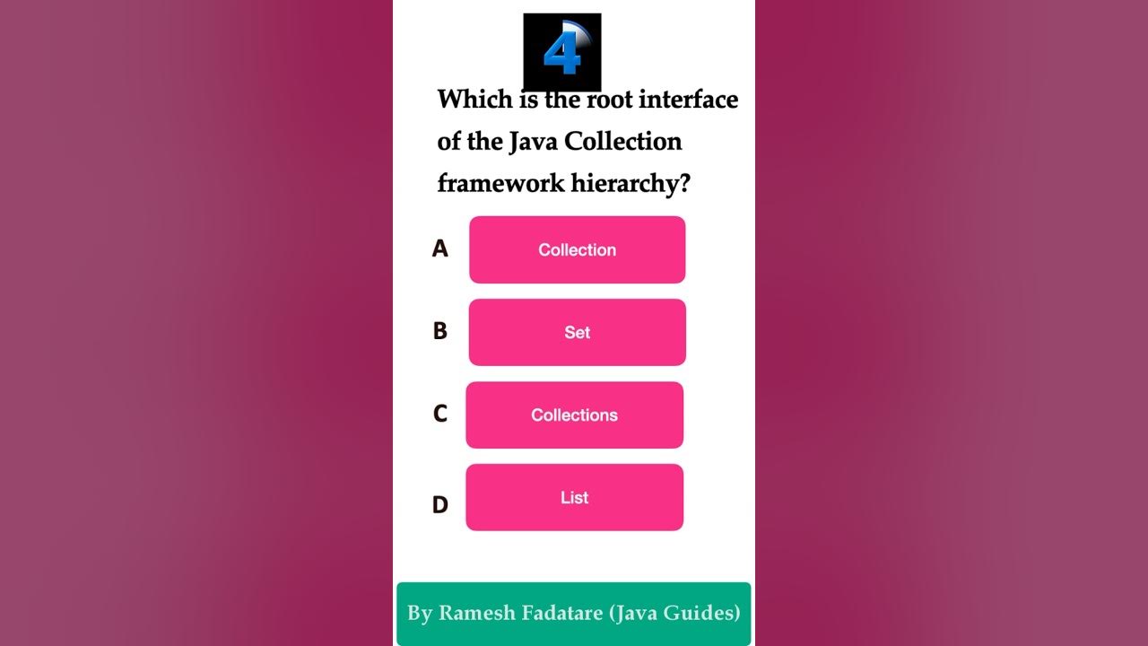 Java Quiz 36 - What is the root interface of the Java collections framework hierarchy #java # ...