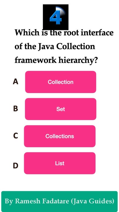 Java Quiz 36 - What is the root interface of the Java collections framework hierarchy #java # ...