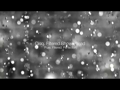 Detoxify your shower water with the Cinq filtered showerhead.
