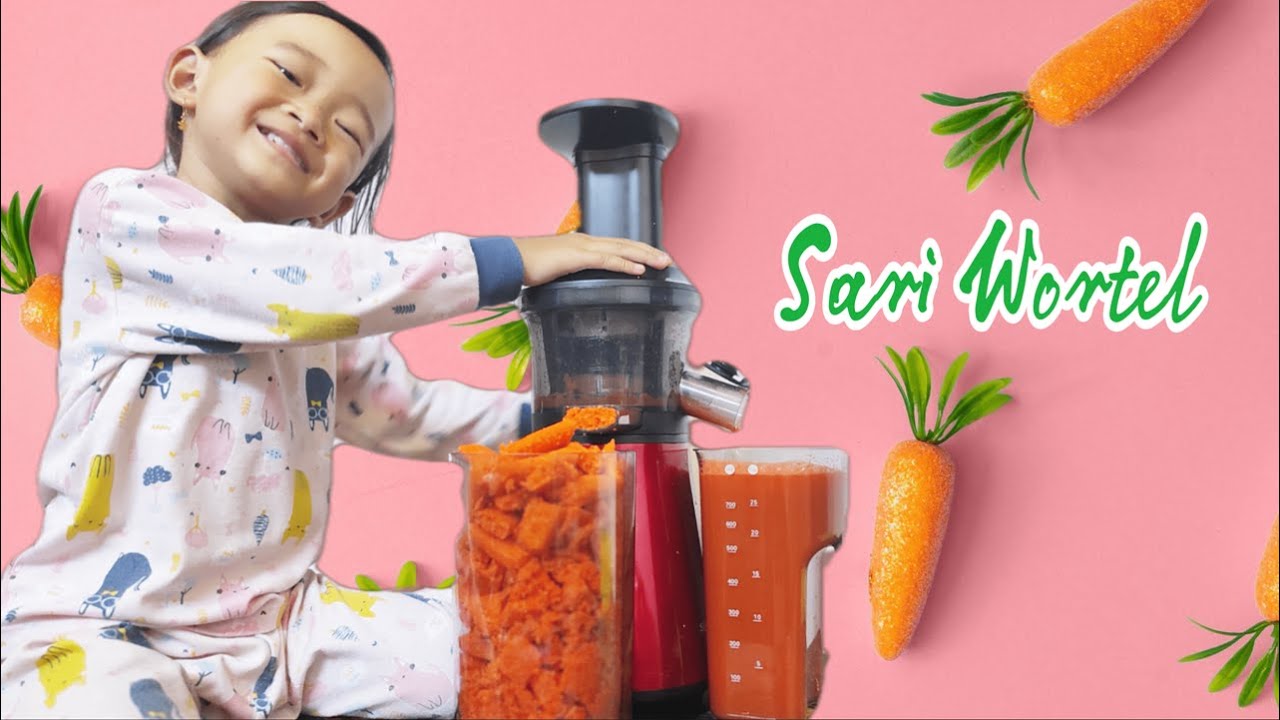 Cara membuat Jus Sari Wortel - Menggunakan Slow Juicer Sharp EJ-C20Y-RD ...